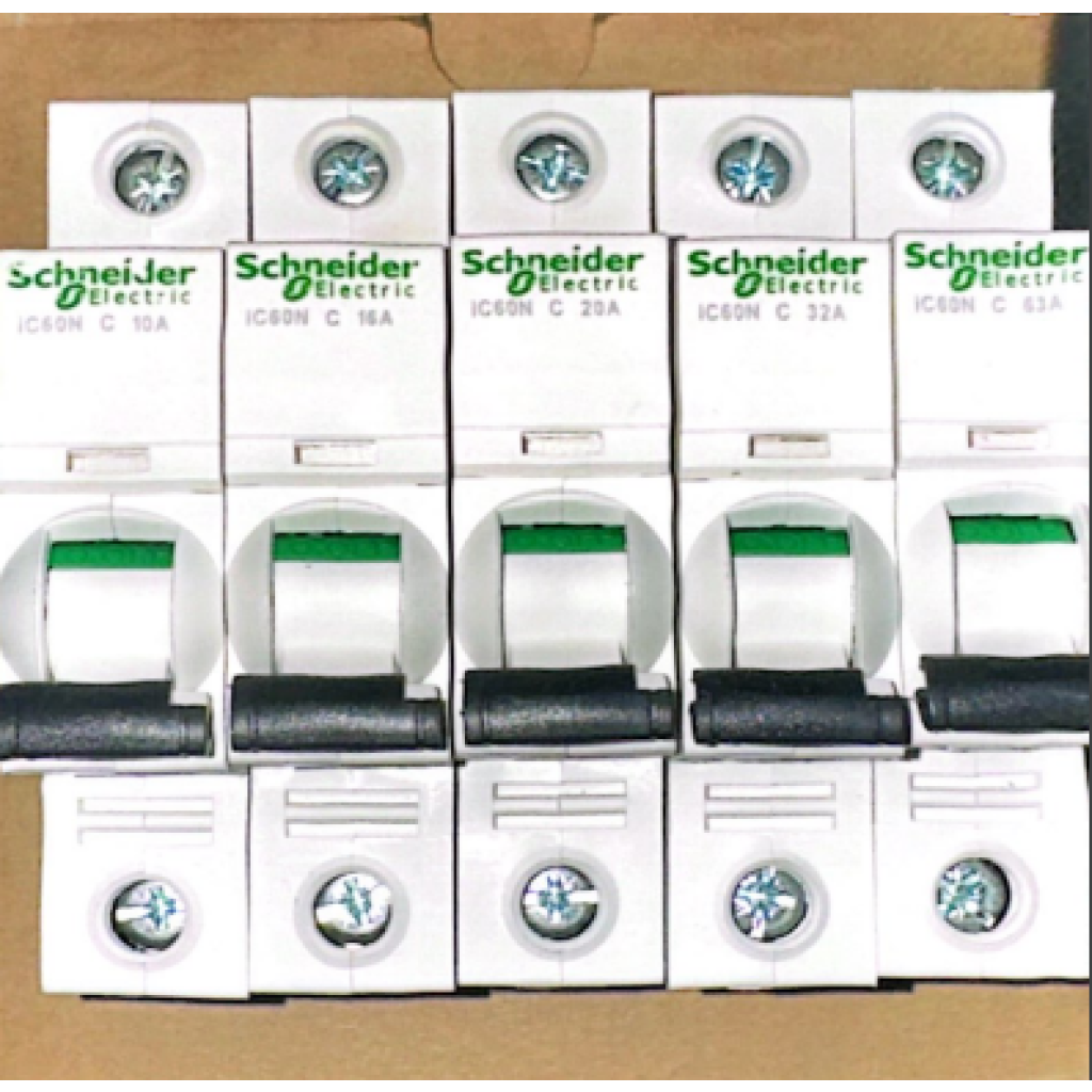 Schneider iC60N 1 Pole Miniature Circuit Breaker, 6 KA - 10 kA ,10/16 ...